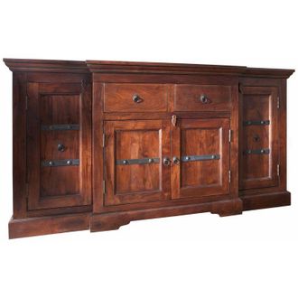 Massivmoebel24 Sideboard Akazie 160x45x85 nougat lackiert oxford 902