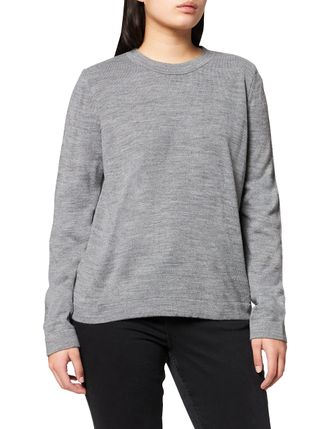 NA-KD Damen Knitted Sweater Pullover, grau, XL