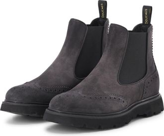 Doucal's Wingtip-Boots aus Veloursleder