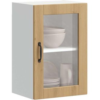 vidaXL Vidaxl - K&uuml;chen-H&auml;ngeschrank mit Glast&uuml;r Porto Artisan-Eiche