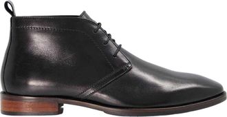 Dune London Mervin Chukka-Stiefel f&uuml;r Herren, Leder, Niedriger Absatz (Schwarz)