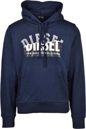 Diesel Homme, Sweatshirts et sweats &agrave; capuche, Bleu, Taille: S Felpa cappuccio