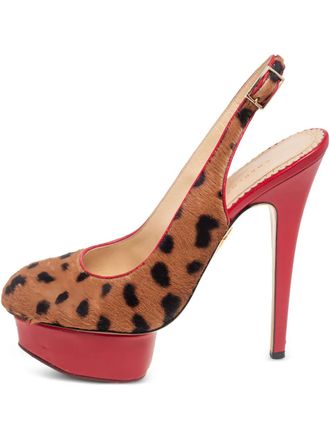 Charlotte Olympia Slingback-Pumps 145mm - Braun