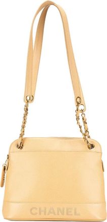 Chanel Hobo Bags - Caviar Logo Chain Shoulder Bag - Gr. unisize - in Gelb - f&uuml;r Damen