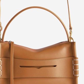 J.W.Anderson Womens Shoulder Bag Leather Loafer Light Brown