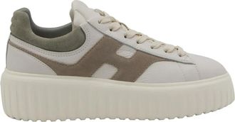 Hogan Low-Top Sneaker - Platform Sneakers With Textured Leather - Gr. 37,5 (EU) - in Grau - f&uuml;r Damen