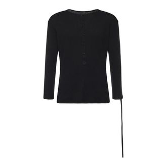 Ann Demeulemeester Homme, Tops, Noir, Taille: L Ilyas Serafino Top