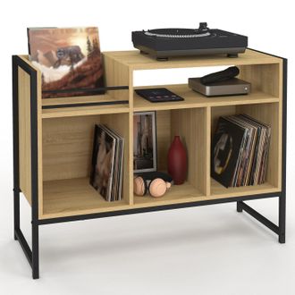 IDMarket Mobili In Vinile, Credenza Di Design Industriale Detroit 100cm In Legno E Nero