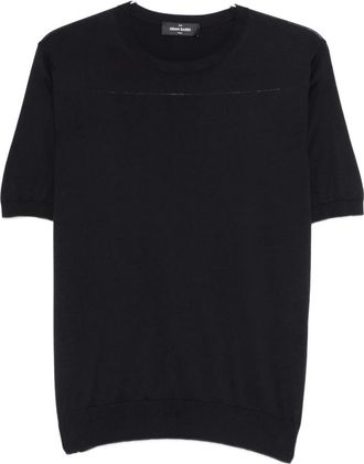 Gran Sasso Homme, Pulls, Noir, Taille: L Paricollo Maille Ras du Cou