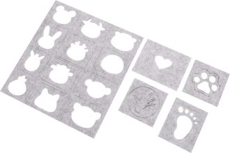 Angoily 5stücke Nadelfilz-applikationsvorlagen DIY-Filz-schablonen Für Wollfilzarbeiten Einfache Handwerksschablonen Für Basteltraining Und Filzarbeiten
