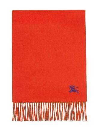 Burberry &eacute;charpe en cachemire &agrave; design r&eacute;versible - Orange