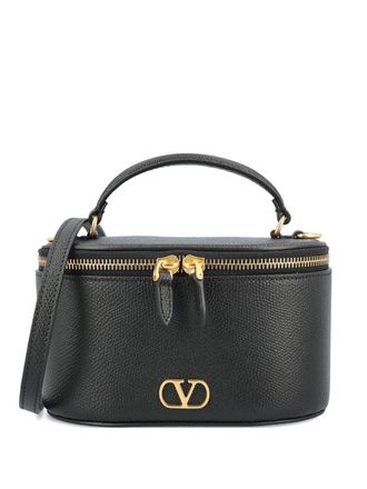 Valentino Garavani VLogo Grainy Leather Mini Bag - Black