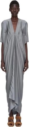 Rick Owens Femme, Robes, Gris, Taille: 38 FR Asymmetrical Draped Maxi Dress