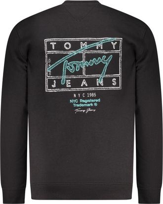 Tommy Hilfiger Logo-Embroidered Cotton Sweatshirt - Black