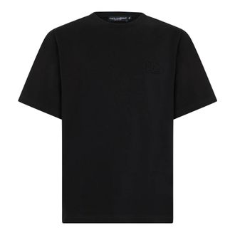 Dolce & Gabbana Logo Patch T-Shirt - - Tops - Herren - Schwarzk - M