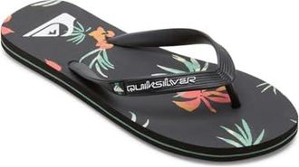Quiksilver Molokai Art II Sandales pour homme, Noir, orange, vert, 41 EU