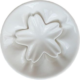 Hemoton Keramik Schälchen und Essstäbchen Ablagen Kirschblüten Saucenschälchen Dipschale Sushi Soja Ketchup Servierschale Löffel Messer Halter für Snacks Pomm