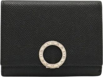 Bulgari unisex, Pre-owned, Noir, Taille: ONE Size Portefeuille en cuir Pre-owned