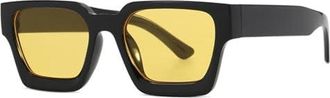 Generic Lunettes De Soleil Carr&eacute;es &Agrave; Petite Monture For Hommes, For Lext&eacute;rieur, Les Vacances, La Conduite(Yellow)