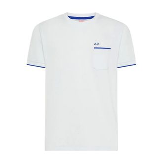 Sun 68 T-shirt en coton piqu&eacute; - Homme - Tops - Blanc - Taille: 2XL