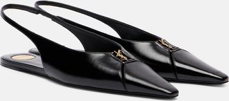 Saint Laurent Ballerines slingback Babylone en cuir