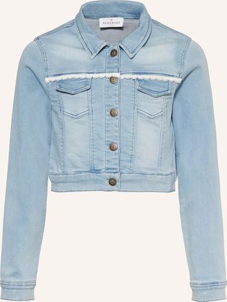 Danamade Danamade Jeansjacke Mit Spitze Und Pailletten blau