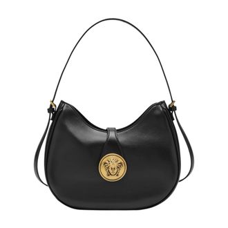 Versace Femme, Sacs, Noir, Taille: ONE Size Embl&egrave;me Nappa Hobo Bag