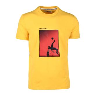 Dirk Bikkembergs Homme, Tops, Jaune, Taille: M Coton &Eacute;lasthanne T-shirt