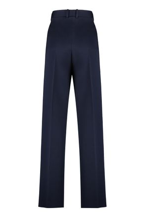 Bottega Veneta Womens Tailored Wool Trousers Navy Cotton Trouser Suits