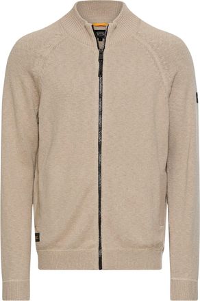 Camel Active Herren Strickjacke mit Rei&szlig;verschluss Beige, menswear-4XL