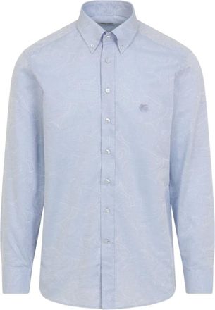 Etro Homme, Chemises, Bleu, Taille: 3XL Roma Logo Shirt