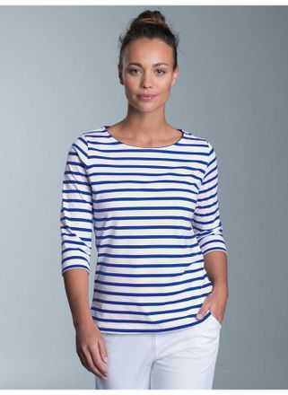 Trigema Longsleeve TRIGEMA Dreiviertelarm Shirt mit Ringelmuster (1-tlg)