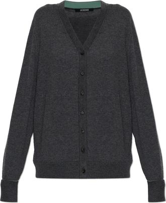 Jacquemus Cardigan en Cachemire Pablo - Femme - Pulls - Gris - Taille: 34 FR
