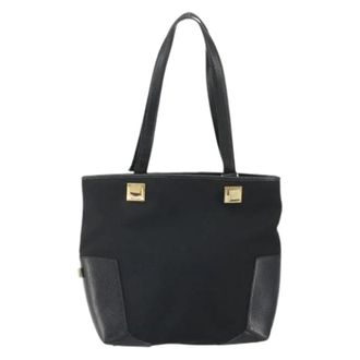 Ferragamo Pre-owned Canvas Schultertasche - - Pre-owned - Damen - Schwarzk - ONE SIZE