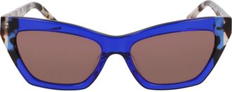 DKNY Damen Dk547s Sonnenbrille, Kobalt/Knochenschildkröte, One Size