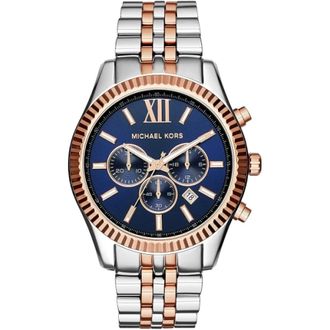 Michael Kors Homme, Accessoires, Gris, Taille: ONE Size Montre homme en acier inoxydable argent
