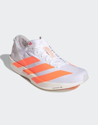adidas adidas Performance - Adizero Adios 9 - Laufschuhe in Wei&szlig; und Orange