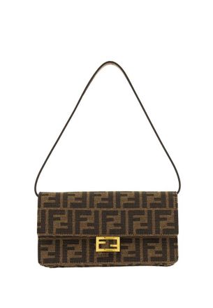 Fendi Damen Umh&auml;ngetasche aus FF-Stoff