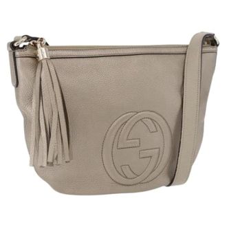Gucci Sac bandouli&egrave;re vintage doccasion - Femme - Pre-owned - Gris - Taille: ONE Size