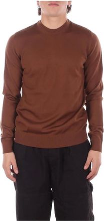 Alpha Studio Homme, Pulls, Brun, Taille: XL Tricot ras du cou