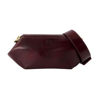 Ganni Sac Bou East/West Shine - Femme - Sacs - Rouge - Taille: ONE Size