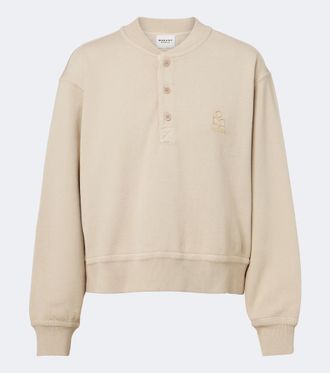 Isabel Marant Sweat-shirt Simony en coton m&eacute;lang&eacute;
