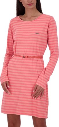 Alife And Kickin and Kickin Damen EllinAK B Longsleeve Dress Kleid Damenkleid Freizeitkleid Sommerkleid XS-XXL, Coral Melange, L