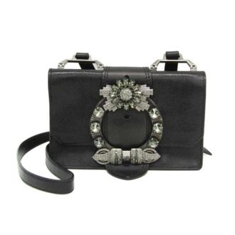 Miu Miu Sac bandouli&egrave;re en cuir Pre-owned - Femme - Pre-owned - Noir - Taille: ONE Size