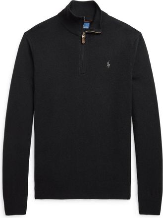 Ralph Lauren Troyer aus Wolle mit kleiner Poloreiter-Stickerei in