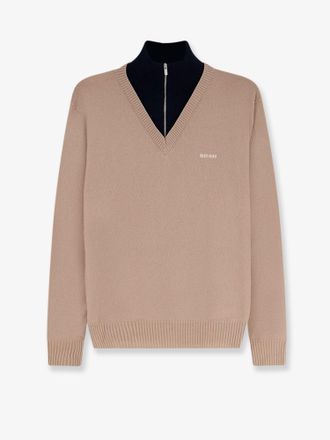 Miu Miu Cashmere sweater with logo inlay - MIU MIU - gender_Woman