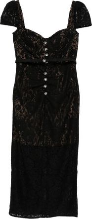 Self Portrait Lace Button Midi Dress