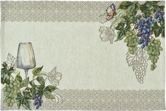 Sander Gobelin Tischset - Vineyard/Reben, Weinglas 32 x 48cm