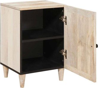 vidaXL Badezimmer Schrank Wei&szlig; 38 x 33,5 x 160 cm Massives Mango Holz vidaXL