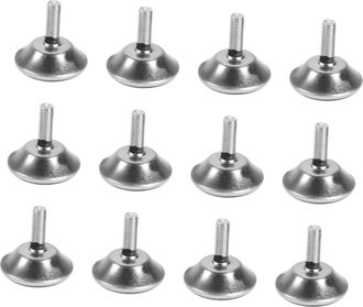 NUOBESTY 20 Stück Teiliges Verstellbare Möbelbeine Schwarzer Sockel Höhenverstellbare Stellfüße für Tisch Stuhl Sofa rutschfeste Glide Pads für Büro Haushaltsm